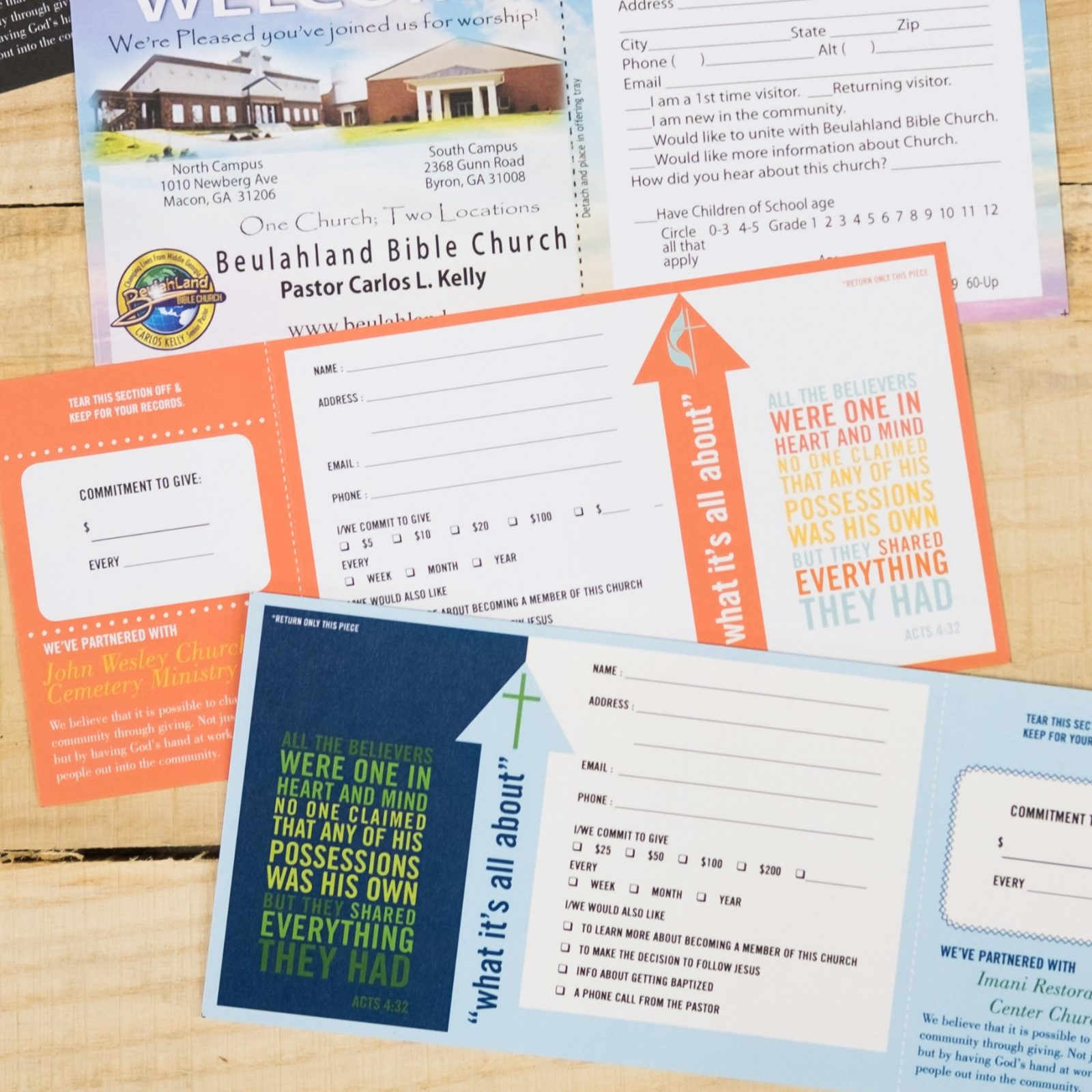 Custom Pledge Cards, Welcome Cards & Reporting Products - OneWrite Company