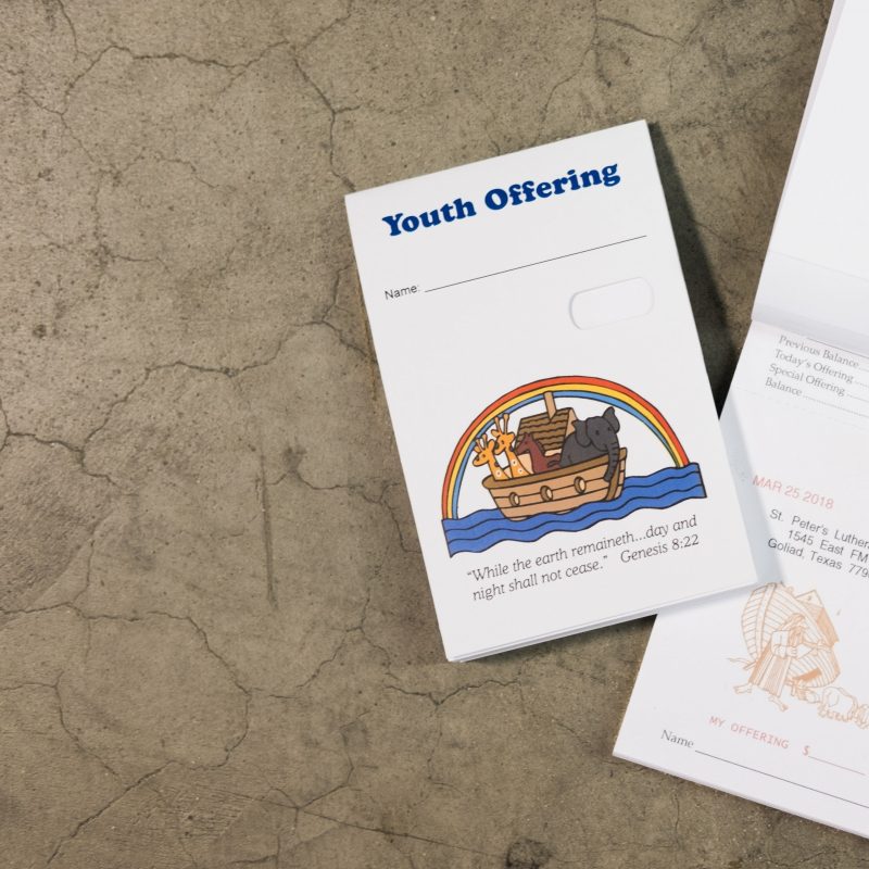 Youth Offering Envelope Book Order Form - One Write Company